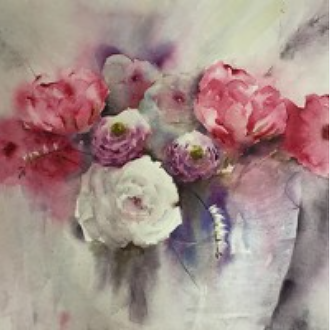 Course "Watercolor flowers"