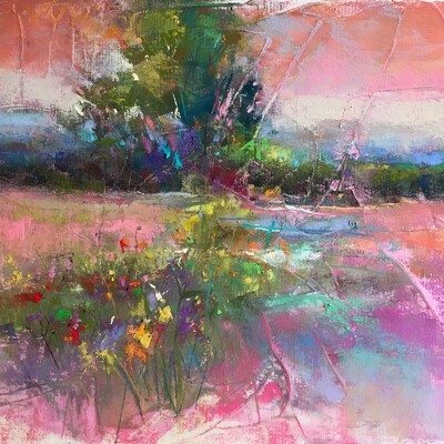 Course "Painting Semi-Abstract Florals in Pastel" Anne Kindl